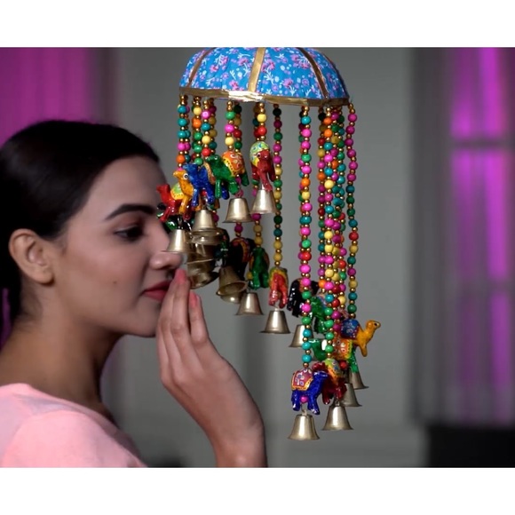 Accents | Wind Chime Handcrafted Camel Pattern Bells And Beads Hangable ...